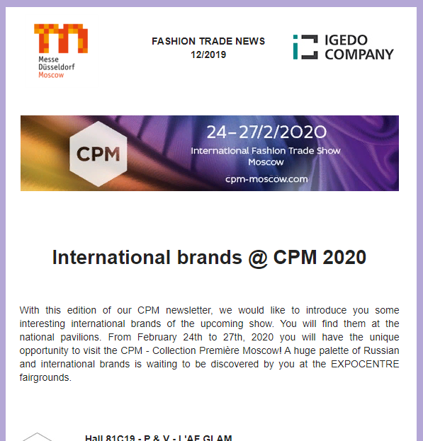 CPM Newsletter - Subscribe here!